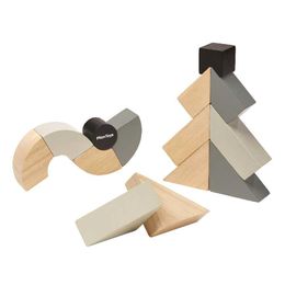 Plan Toys drehbare Holzkl&ouml;tze grau schwarz Holz