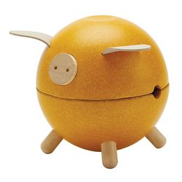 Plan Toys Sparschwein Holz gelb