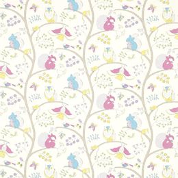 Little Sanderson Abracazoo Motivstoff Baumtiere pink blau