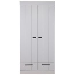 WOOOD - Schrank Connect, 2-t&uuml;rig, mit 2 Schubladen, Kiefer, 195x94x53 cm