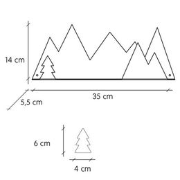 tresxics Wandregal Berge schwarz