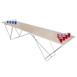 ich-zapfe Bierpong Tisch f&uuml;r individuelle Gestaltung - Set 1 Tisch, 100 Becher, 6 B&auml;lle