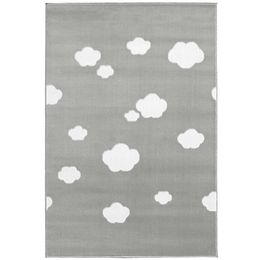 LIVONE Teppich Wolken grau