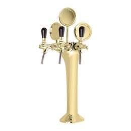 ich-zapfe Schanks&auml;ule, Bierzapfs&auml;ule - Gold, 3-leitig, Elegant - "Topp-Qualit&auml;t!"