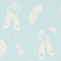 Little Sanderson Abracazoo Motivstoff Ballettschuhe hellblau aqua
