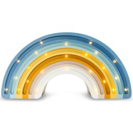 Little Lights Nachtlicht Kinder, Nachtlampe Regenbogen - 100% Kiefernholz natur