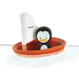 Plan Toys Badewannen-Boot orange Pinguin