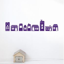 ferm LIVING Wandsticker H&auml;user lila