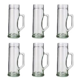 ich-zapfe Bierglas, Bierkrug, Ma&szlig;krug, Bierseidel 6er Set Biergl&auml;ser, Premium, Glatt &Uuml;berma&szlig; - 0,5 Liter