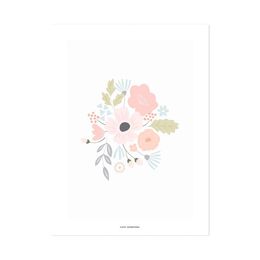 lilipinso Poster Blumenstrauss rosa pastell