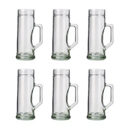ich-zapfe Bierglas, Bierkrug, Ma&szlig;krug, Bierseidel 6er Set Biergl&auml;ser, Premium, Glatt - 0,5 Liter