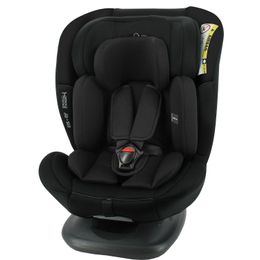 Quax Autositz R129 - 40 x 150 cm | i-Size Kindersitz mit Seitenaufprallschutz | Waschbarer Bezug & einfache Installation - SCHWARZ