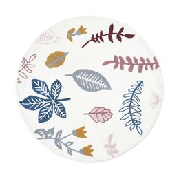 Cam Cam Teppich Bl&auml;tter creme rosa
