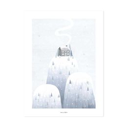 lilipinso Poster Eisberge grau weiss