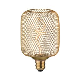 Paulmann LED-Leuchtmittel 'Metallic Glow' dimmbar Zylinder gold E27 4 W 180 lm warmwei&szlig;