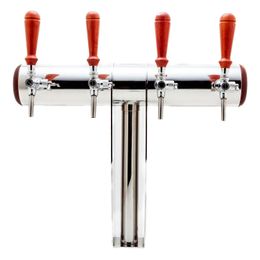 ich-zapfe Schanks&auml;ule, Bierzapfs&auml;ule 4-leitig, Modell Naked Cold Bridge, Elegante & Hochwertige f&uuml;r Bars & Restaurants
