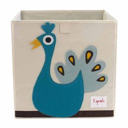 3 Sprouts Spielzeugkorb Pfau