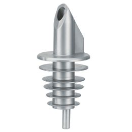 ich-zapfe Ausgiesser - BILLY, Kunststoff, f&uuml;r 0,5 - 1,5 L Flaschen, mit 5 Lamellen, silber