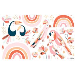 lilipinso Wandsticker M V&ouml;gel mit Regenbogen rosa pastell