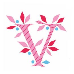 lilipinso Sticker rosa Buchstabe v