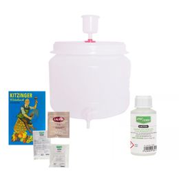 ich-zapfe Wein selber machen, Wein starterset, Weinbrauset, Weinherstellung starterset - mit Kunststofffass 30L, klein