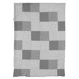 Taftan Bettw&auml;sche Patchwork 170 x 230 grau