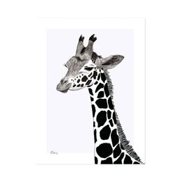 lilipinso Poster Giraffe schwarz weiss