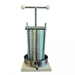 ich-zapfe Obstpresse, Weinpresse, Apfelpresse - maxi, 5 l mit Edelstahl Doppelkorb