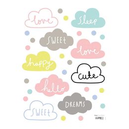 lilipinso Wandsticker Wolken mit Schrift