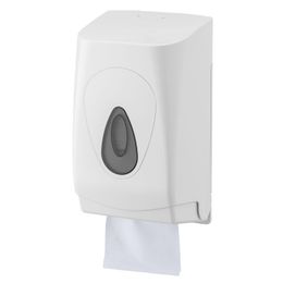 ich-zapfe Toilettenpapierhalter, Klopapierhalter, Toilettenpapierspender - PQTissue, Kunststoff | Hygienische Einzelblattentnahme | Schloss & Logobedruckung