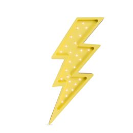 Little Lights Nachtlicht Kinder, Nachtlampe Blitz - 100% Kiefernholz natur