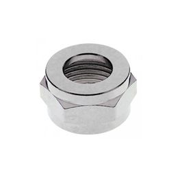 ich-zapfe Sechskantmutter 1/2", Messing vernickelt