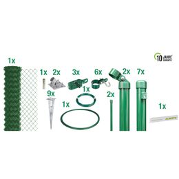 Alberts Maschendrahtgeflecht-Set gr&uuml;n &Oslash; 2,8 mm 150 x 1500 cm