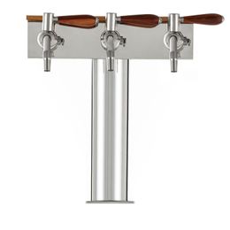 ich-zapfe Bierzapfs&auml;ule, Schanks&auml;ule Bier - Lindr T Grand, 3 leitig, Zapfhahn NOSTALGIE
