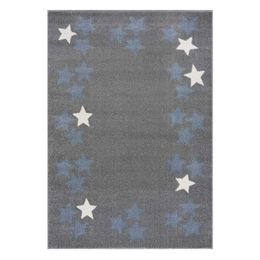 LIVONE Teppich Sternenband blau grau