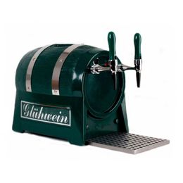 Gl&uuml;hweinautomat, Gl&uuml;hweinw&auml;rmer, Gl&uuml;hweinzapfanlage - Getr&auml;nke-Durchlauferhitzer 3kW, Fassform, 2-leitig, mit elektrischer Pumpe