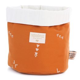 nobodinoz Aufbewahrungskorb "Panda" goldene Zeichen orange