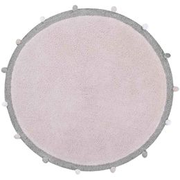 Lorena Canals Teppich rund Baumwolle Bubbly rosa