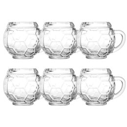 ich-zapfe Bierglas, Bierkrug, Ma&szlig;krug, Bierseidel 6er Set Biergl&auml;ser, Fussball Bierkanne - 0,3 Liter