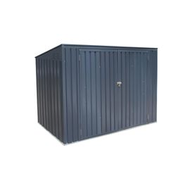 WESTMANN M&uuml;lltonnenbox '7 x 3' dunkelgrau Metall 100 x 235 x 131 cm