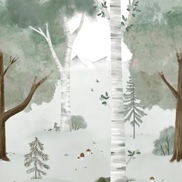lilipinso Tapete, Kinderzimmer Wandgestaltung, Panorama, Birkenwald