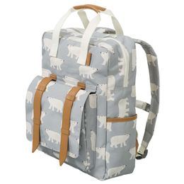 Fresk Kinderrucksack gro&szlig; Eisb&auml;r blau grau