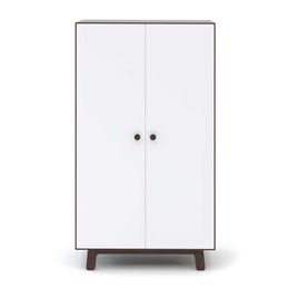 Oeuf Kleiderschrank Merlin Walnuss mit wei&szlig;
