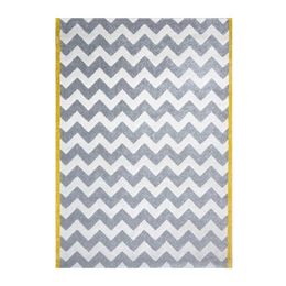Teppich grau weiss Zickzack Art for Kids