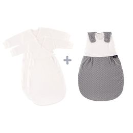 Tr&auml;umeland Tr&auml;umeland Liebmich Baby Schlafsack, Schlummersack, Innenschlafsack 3tlg. Set - P&uuml;nktchen grau