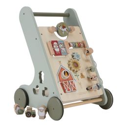 Little Dutch Lauflernwagen Little Farm: Aktivit&auml;tswagen aus Holz mit Motorikspielzeug - Laufen lernen & Spielen (ab 12 Monaten)