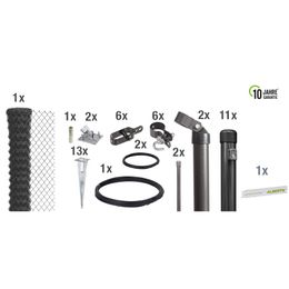 Alberts Maschendrahtgeflecht-Set anthrazit &Oslash; 2,8 mm 80 x 2500 cm