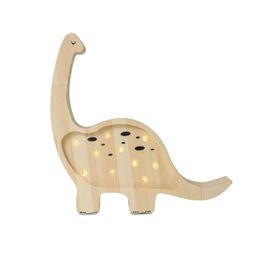 Little Lights Nachtlicht Kinder, Nachtlampe Mini-Dinosaurier - 100% Kiefernholz natur