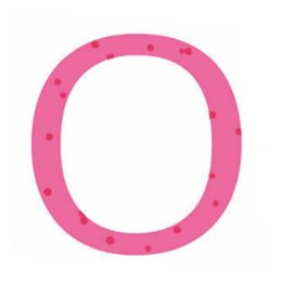 lilipinso Sticker rosa Buchstabe o