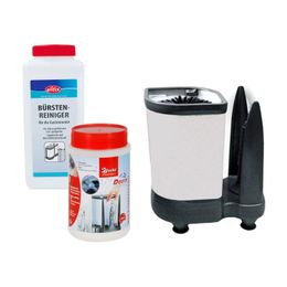 ich-zapfe Komplett Set - Gl&auml;sersp&uuml;lger&auml;t Delfin TS 3100, 1-Topf, B&uuml;rstenreiniger, Gl&auml;sersp&uuml;ltabletten